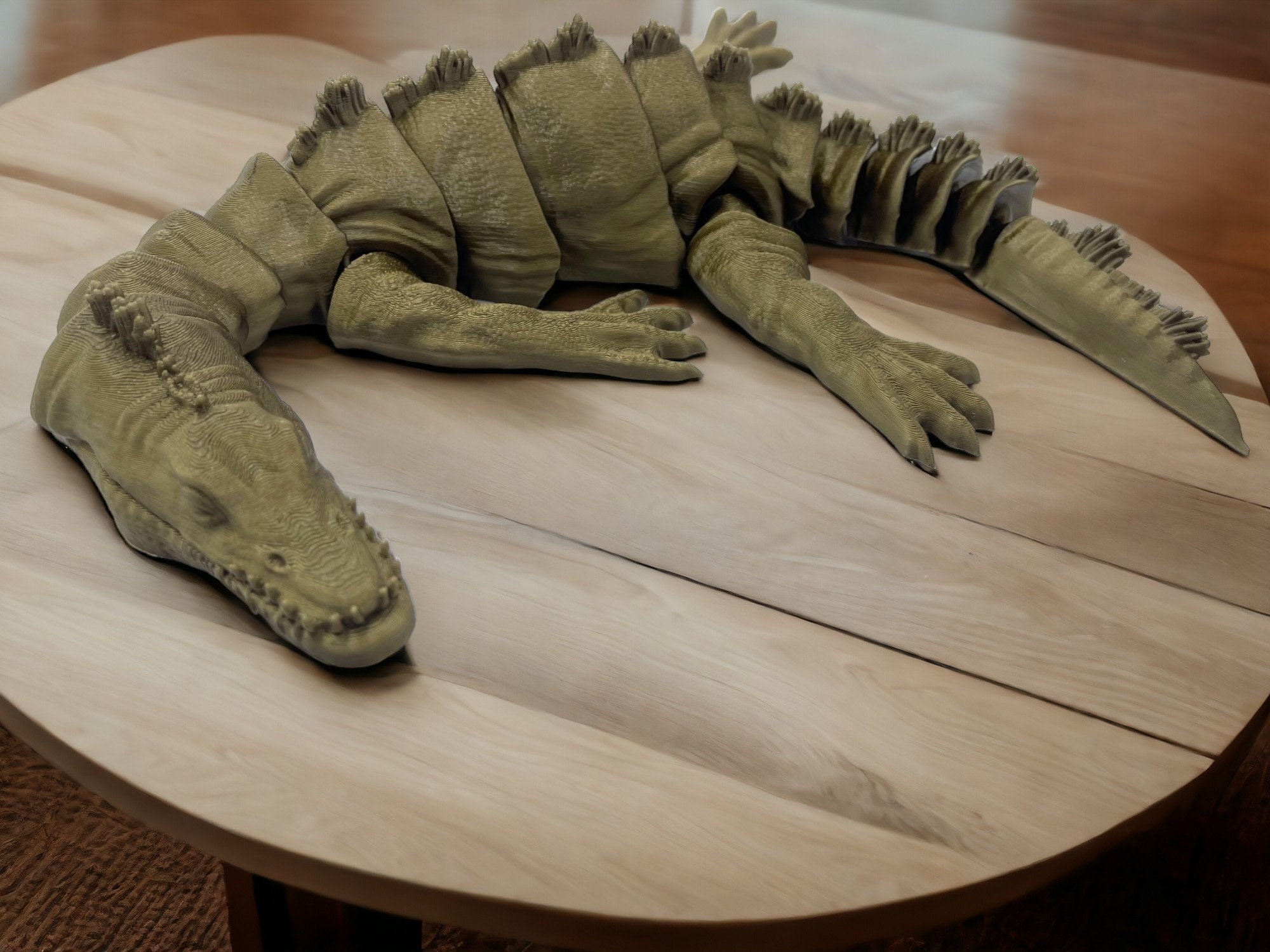 Articulated Nothosaurus Dinosaur Model - Posable 3D Printed Prehistoric ...