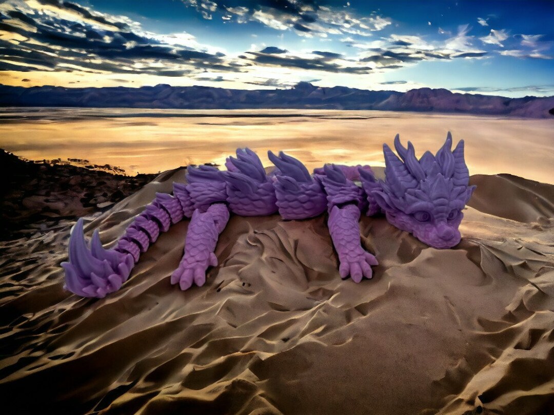 Articulated Baby Dragon Figurine, Poseable Fantasy Creature Collectible ...