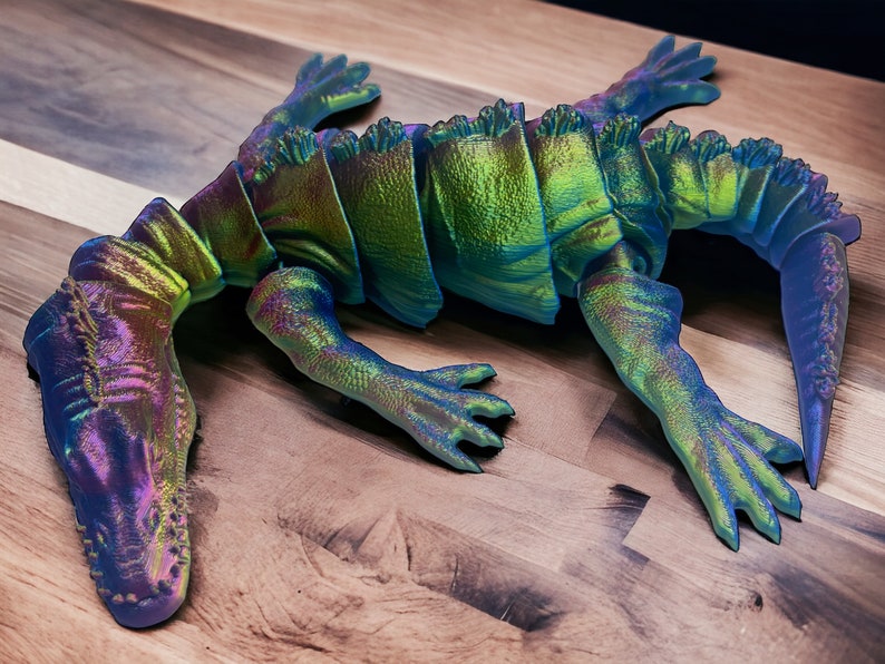 Articulated Nothosaurus Dinosaur Model - Posable 3D Printed Prehistoric ...