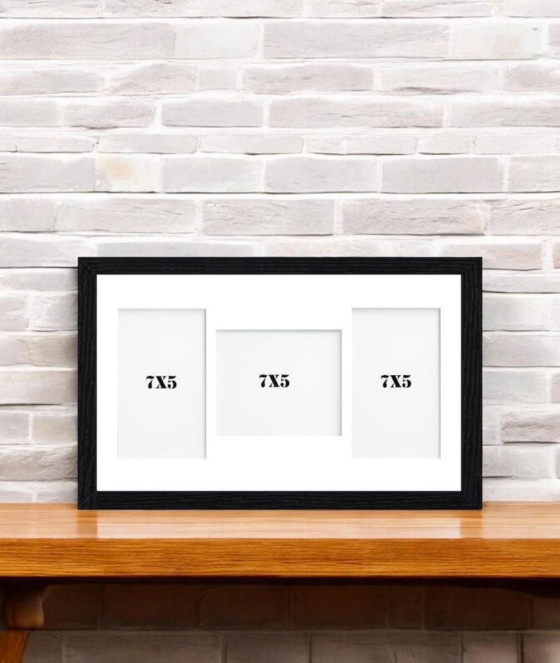 Multi Aperture Photo Frame. Holds Three 7"x5" Photos. Mixed Layout. 20 ...