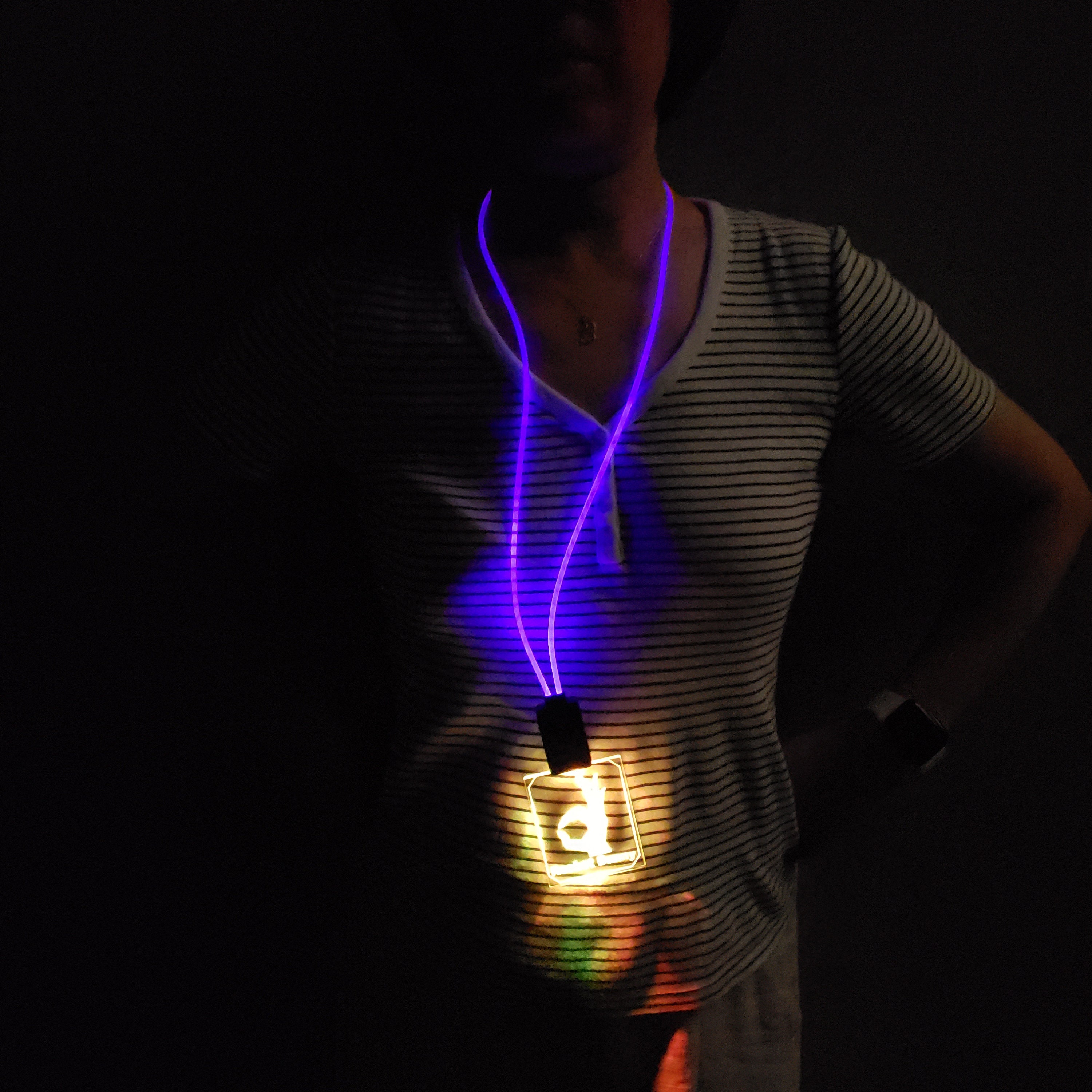 USB Rechargeable Light up ID Badge - Etsy