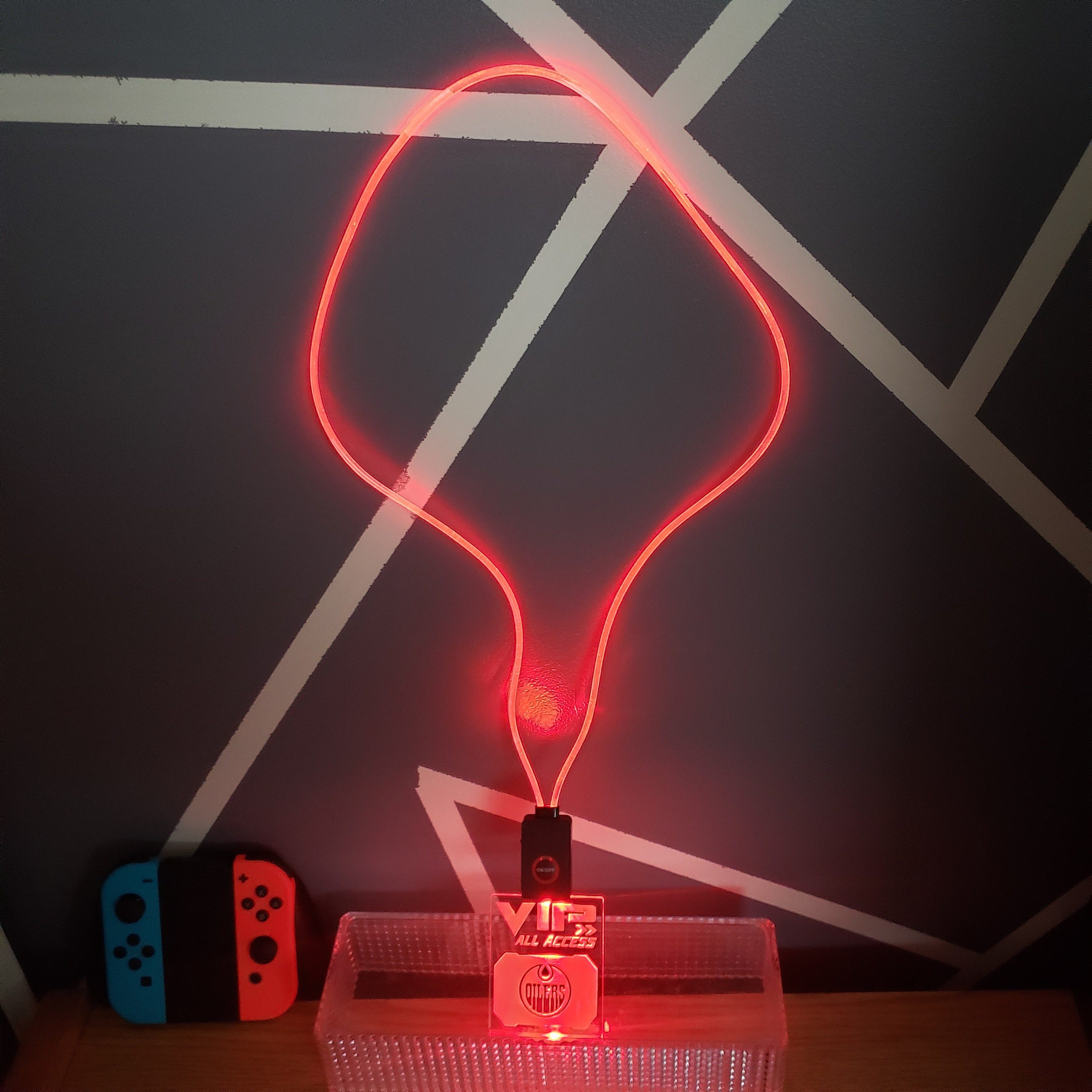 USB Rechargeable Light up ID Badge - Etsy