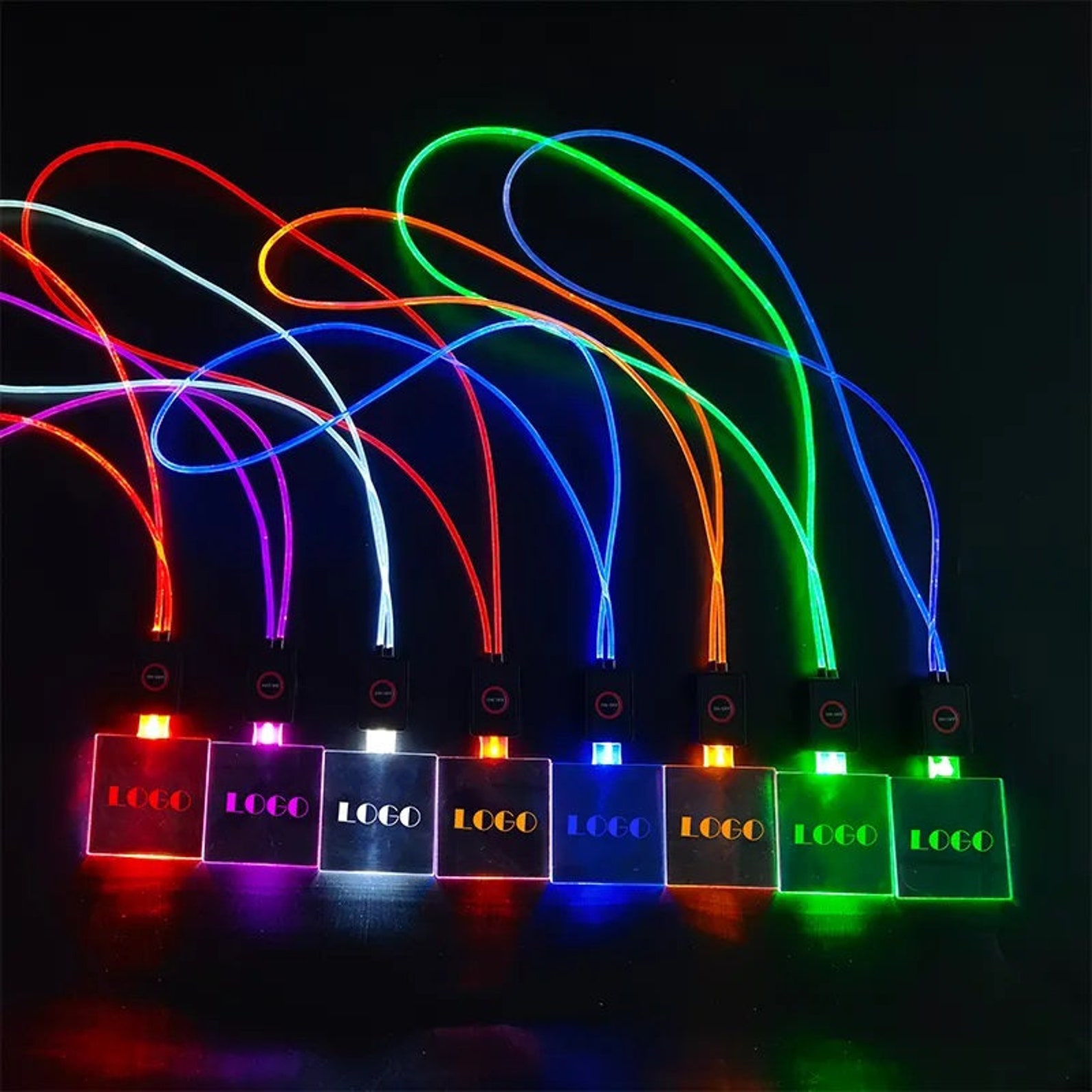 USB Rechargeable Light up ID Badge - Etsy