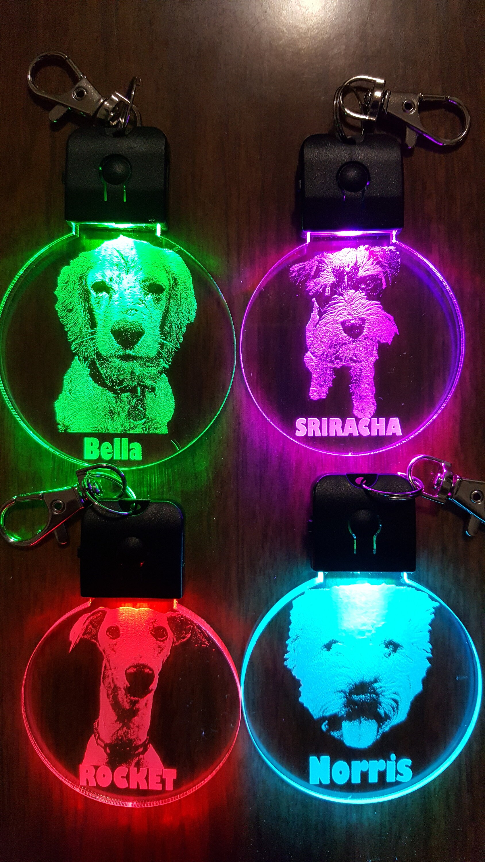 Personalize Rechargeable LED Keychain - Etsy