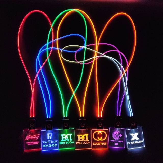 USB Rechargeable Light up ID Badge - Etsy