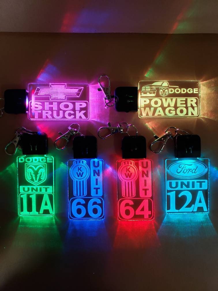 Personalize Rechargeable LED Keychain - Etsy