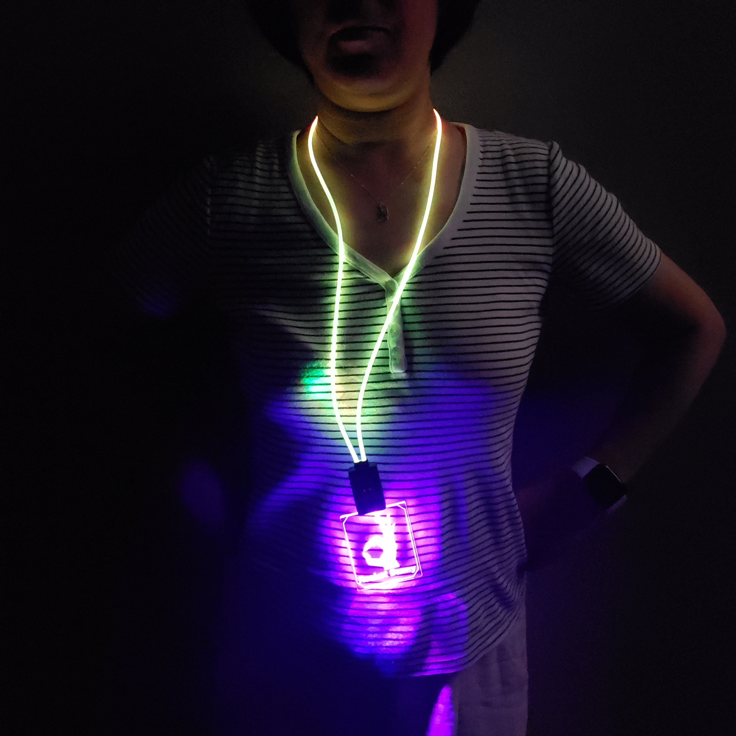 USB Rechargeable Light up ID Badge - Etsy