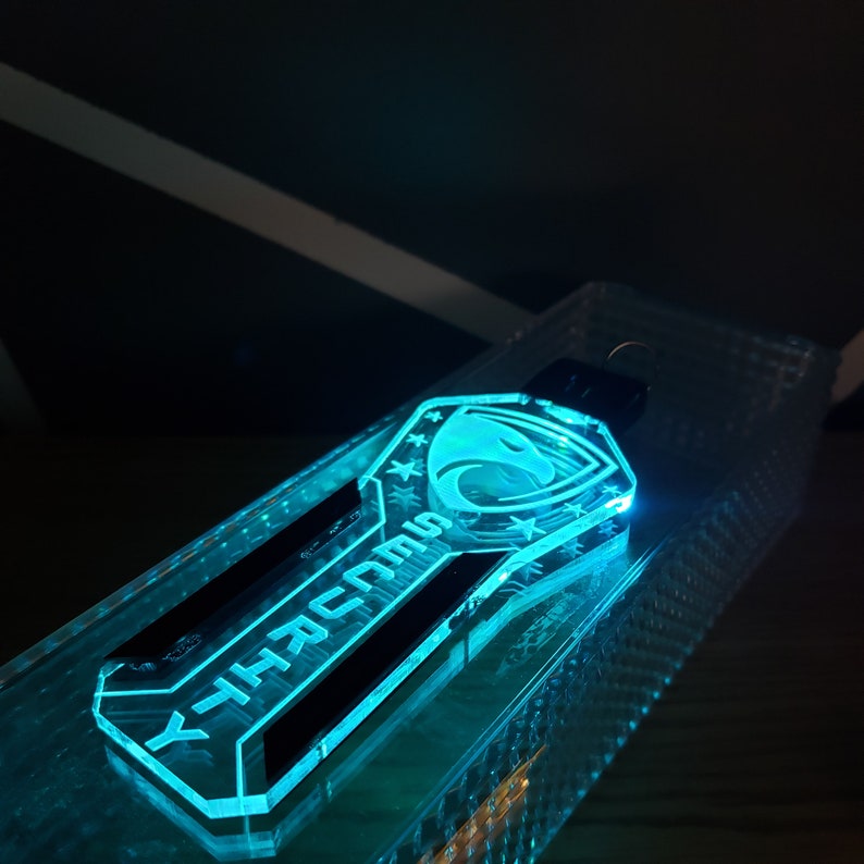 Custom Led Light Keychain/badge - Etsy