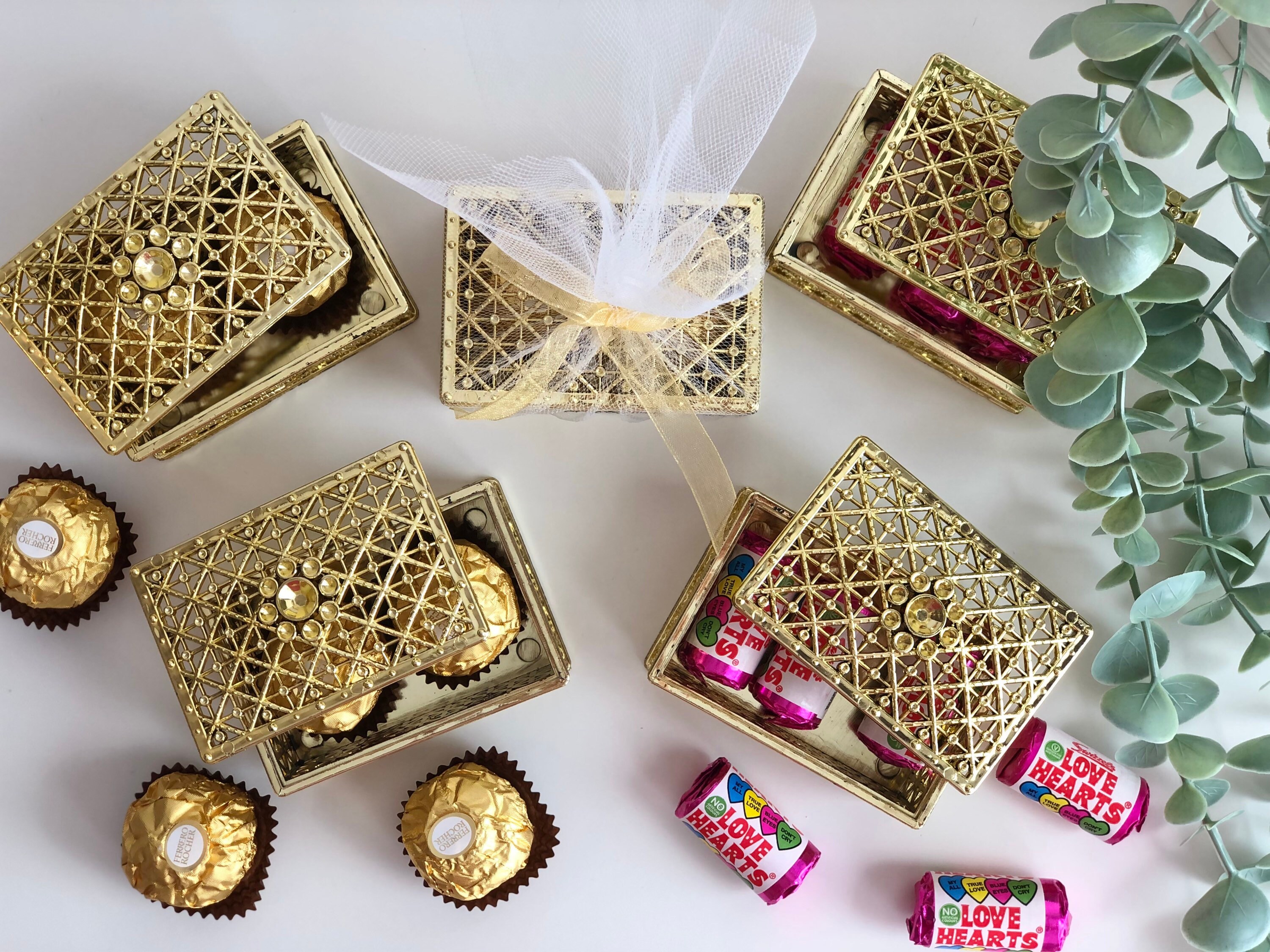 X10 Luxury Gold Trinket Favour Boxes. Perfect for Weddings, Engagement ...