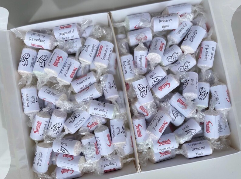X100 Personalised Love Heart Sweets Rolls - Swizzels - Halal/vegan ...