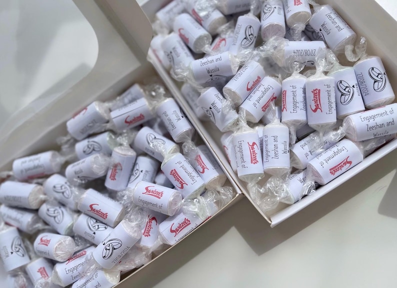 X100 Personalised Love Heart Sweets Rolls - Swizzels - Halal/vegan ...