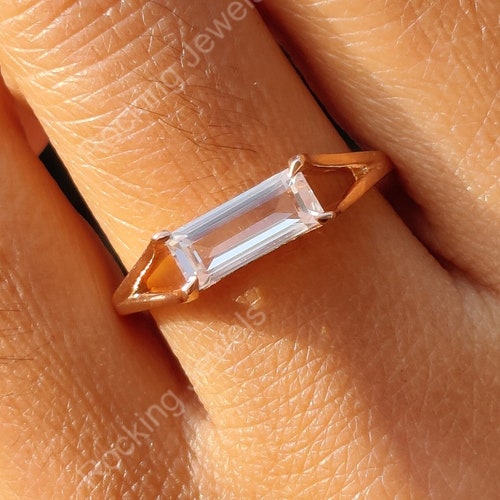 East West Baguette Rings for Women Unique East West - Etsy
