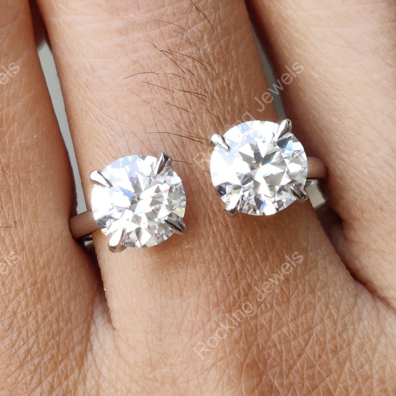 Two Stone Engagement - Etsy