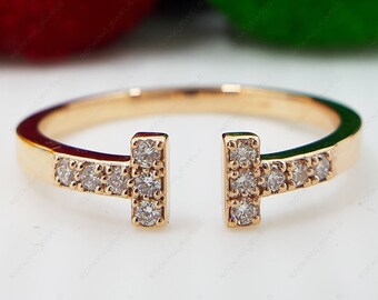 T Bar Wedding Ring - Etsy