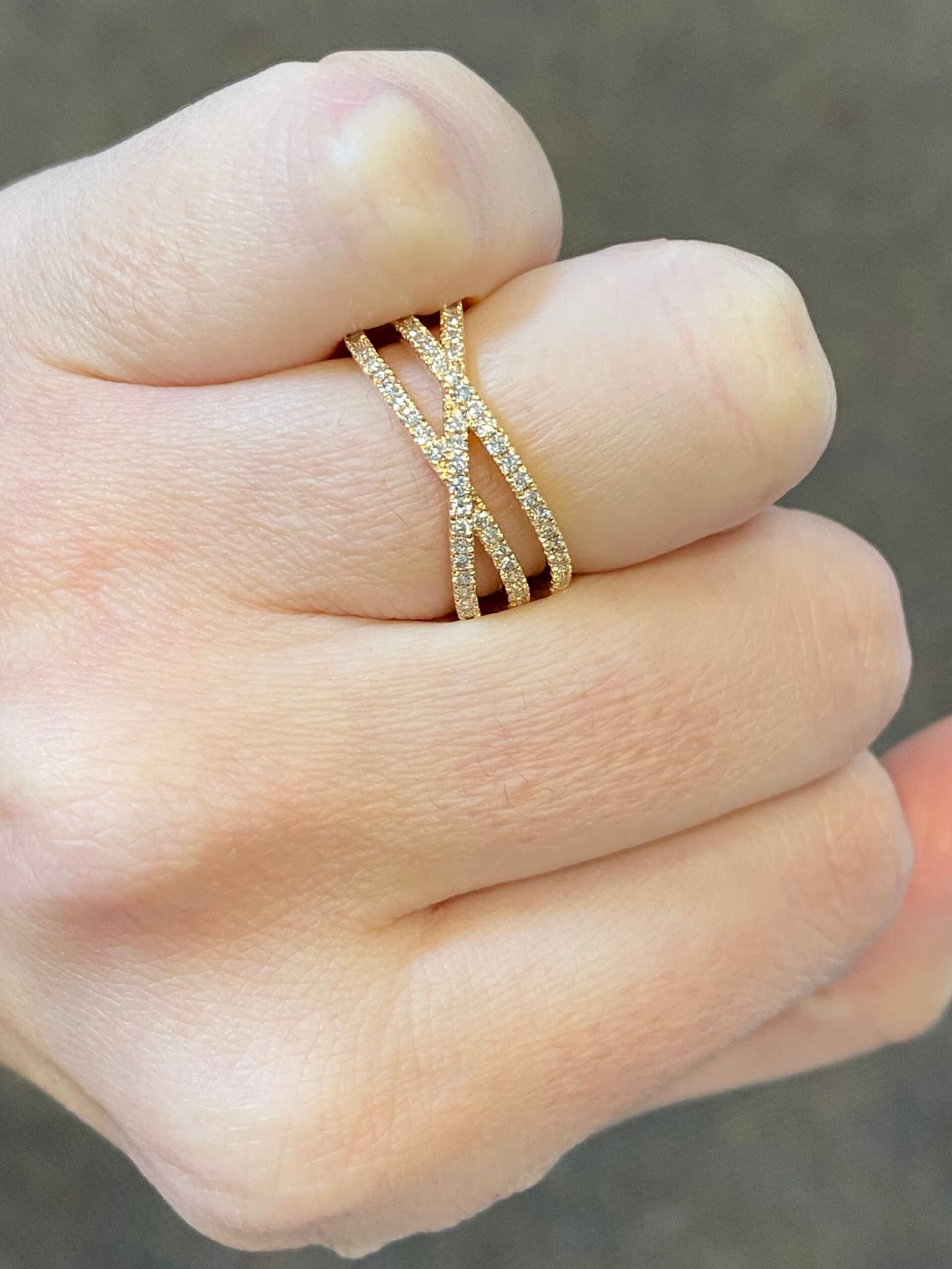 Criss Cross Ring X Ring Cross Wedding Band Gold Plated | Etsy