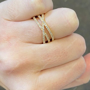 Criss Cross Ring, X Ring, Cross Wedding Band, Gold Rings for Women ...