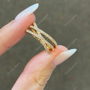 Criss Cross Ring, X Ring, Cross Wedding Band, Gold Rings for Women ...