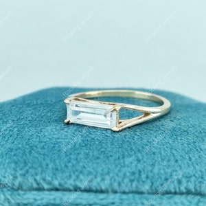 East West Baguette Rings for Women Unique East West | Etsy