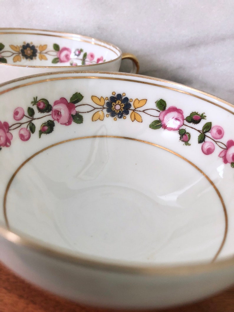 Antique LIMOGES Double Handled Tea Coffee Cups (2) C. Ahrenfeldt Wright ...