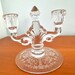 Vintage (1) Heisey Orchid Etched Trident Double Candle Stick ...