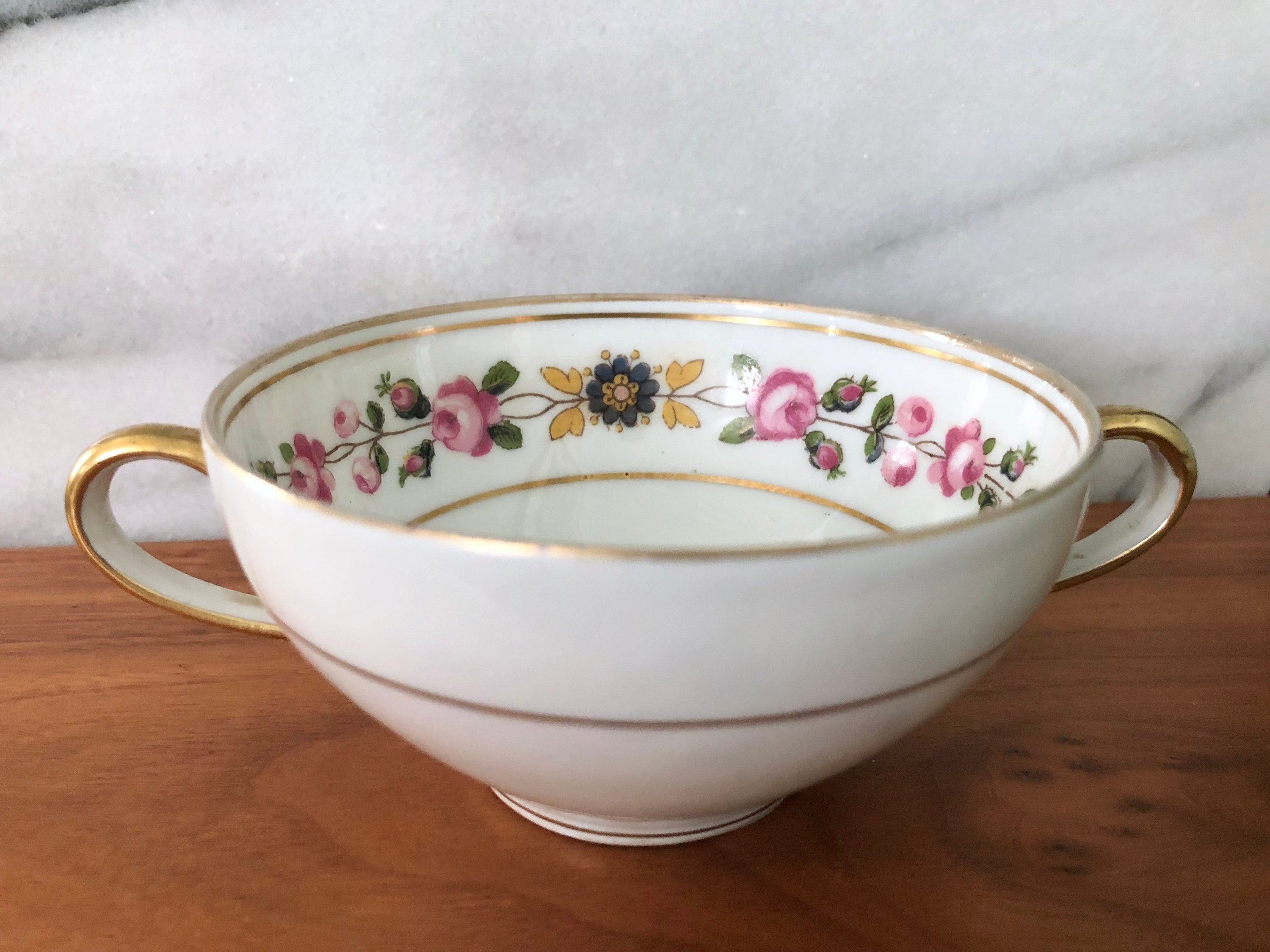 Antique LIMOGES Double Handled Tea Coffee Cups (2) C. Ahrenfeldt Wright ...