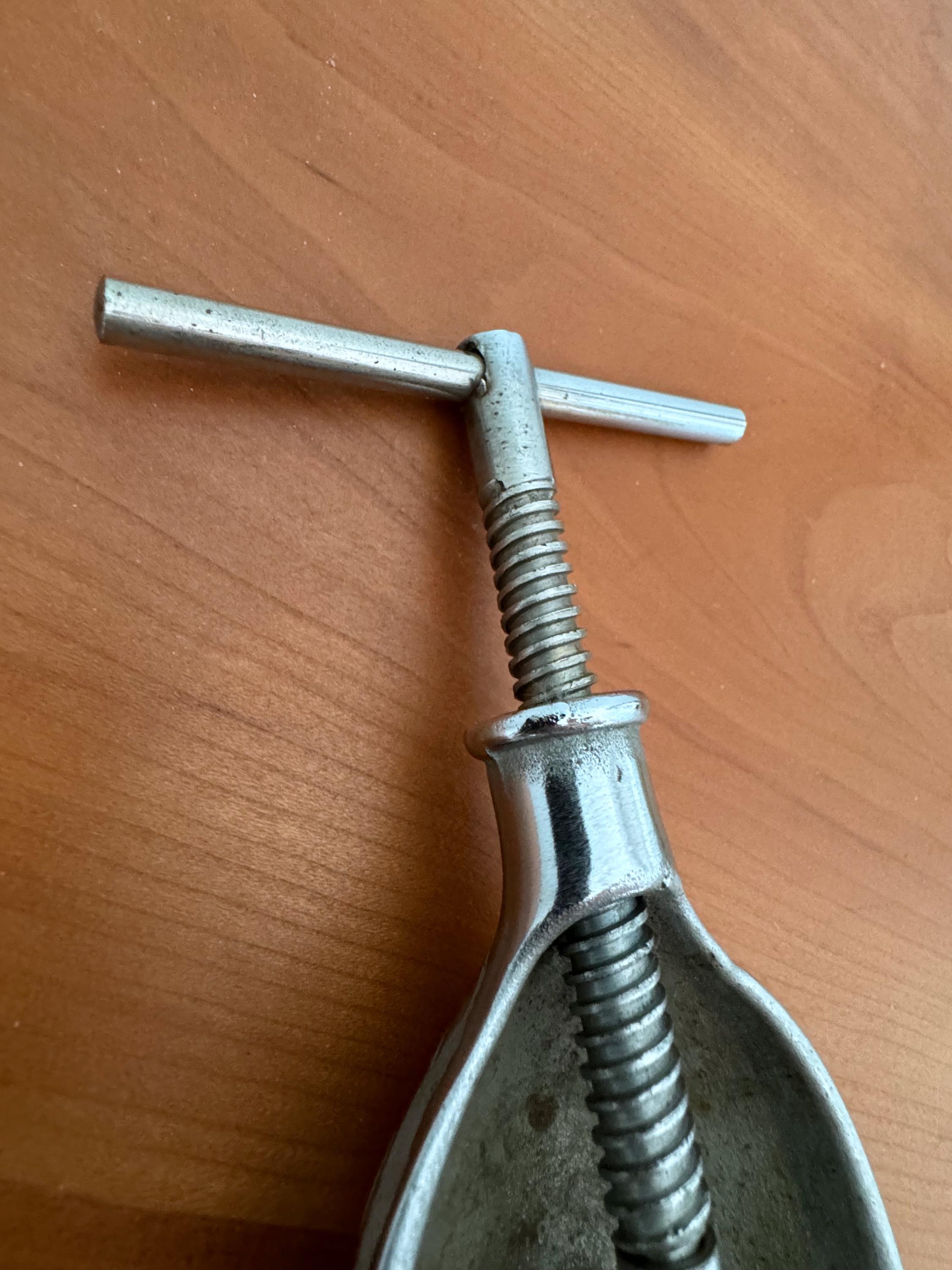 Vintage Metal Walnut Shaped Screw NUTCRACKER Nut Cracker MCM Midcentury ...