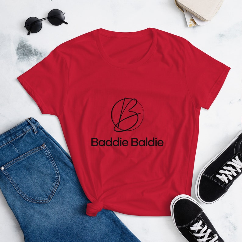 Baddie Baldie Women's Logo Short Sleeve T-shirt - Etsy