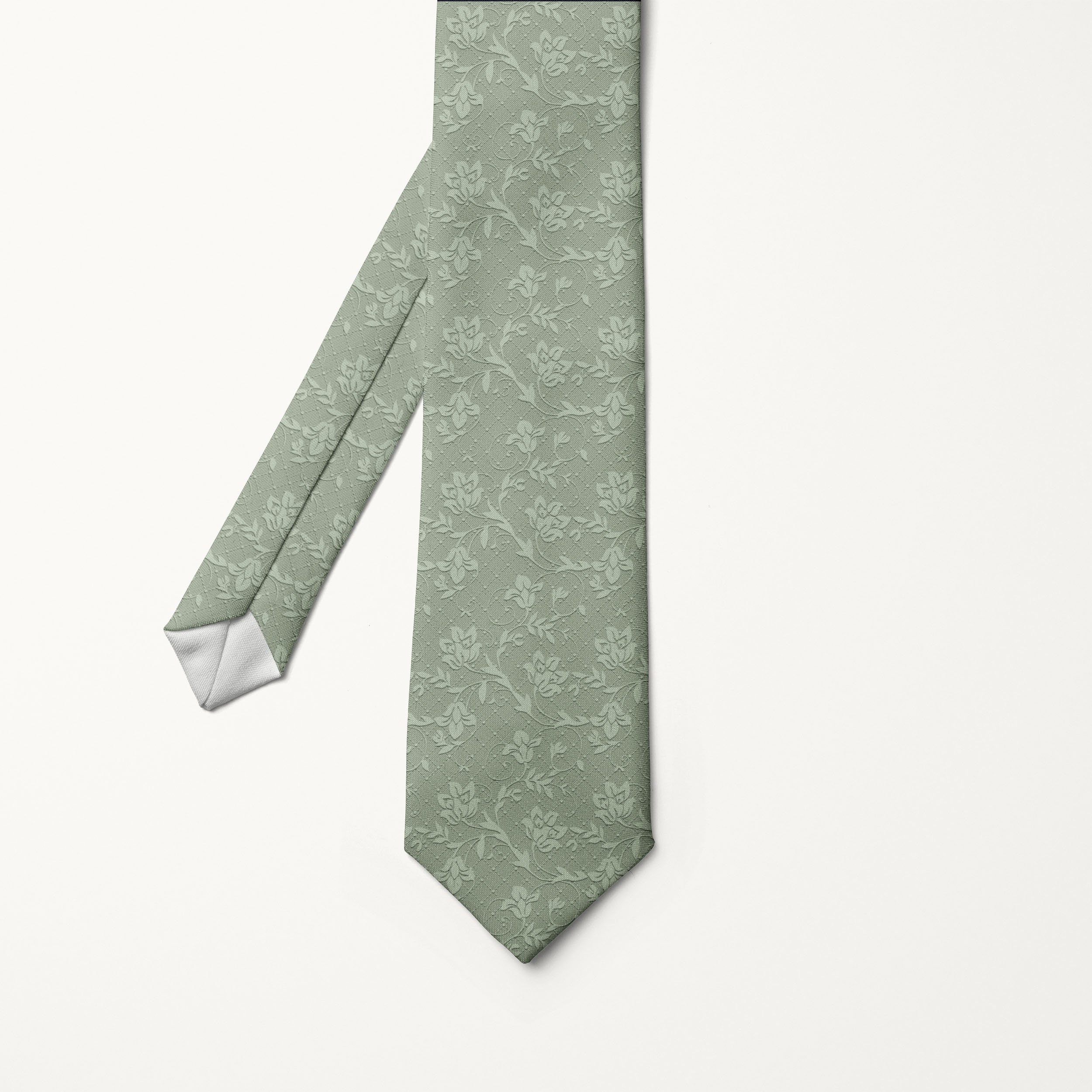 Light Dusty Sage Green Tie Light Green Tie Lace Print Tie - Etsy