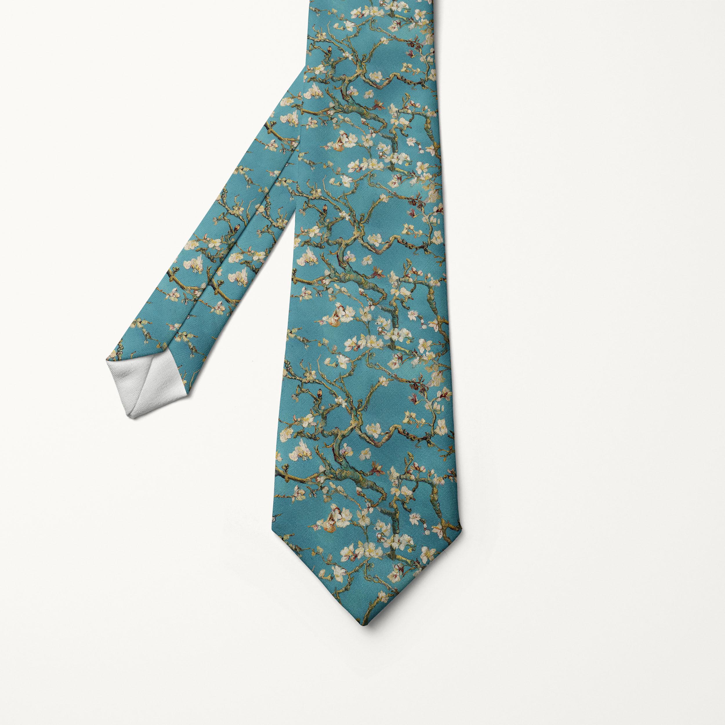 Van Gogh Almond Blossom Tie Fine Art Necktie for Men Artistic Neckwear ...