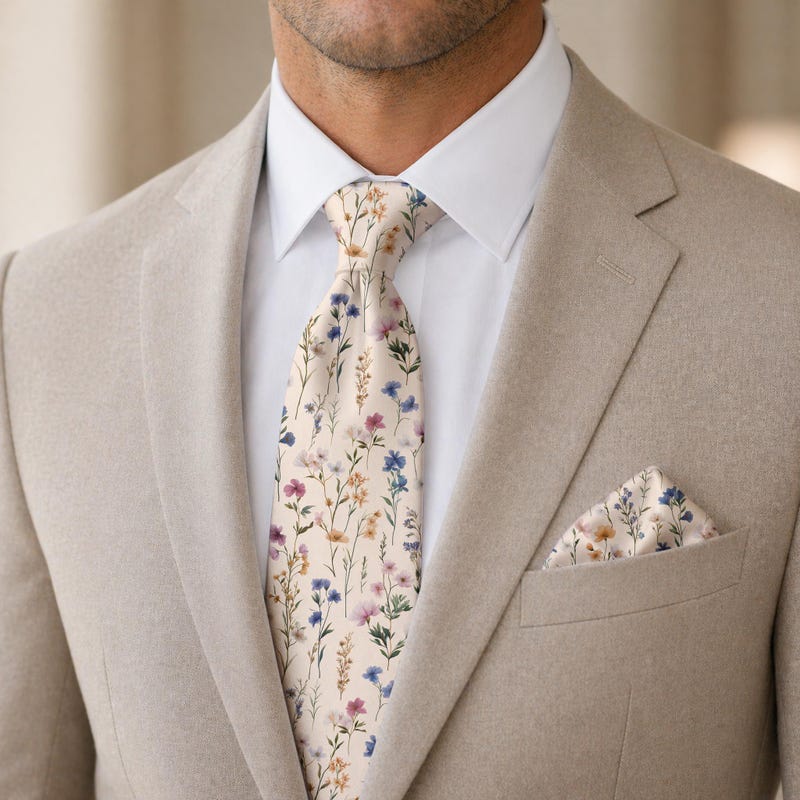 Rustic Wedding Floral Tie - Etsy