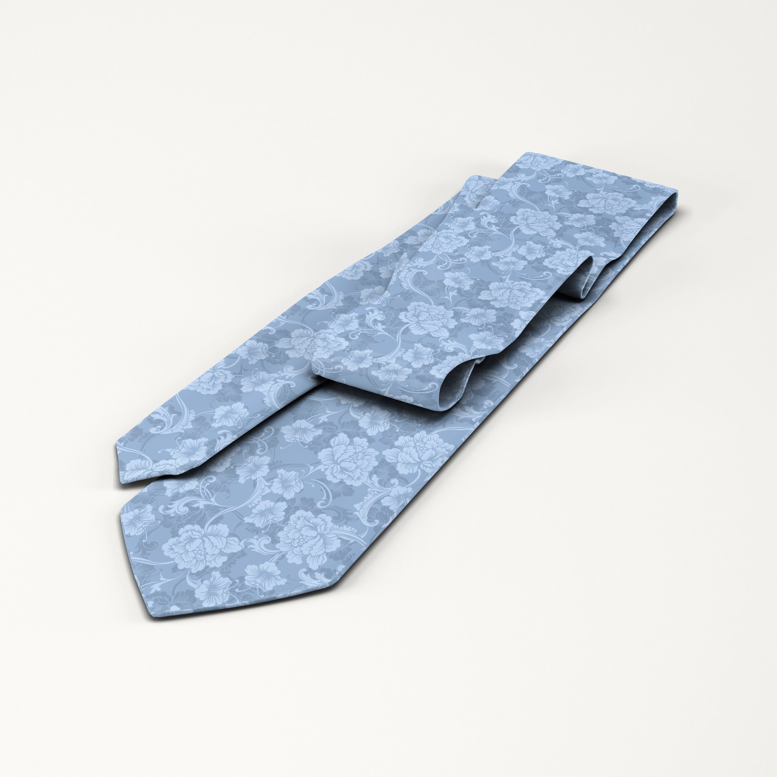 Ice Blue Wedding Floral Tie Light Blue Floral Tie Davids - Etsy