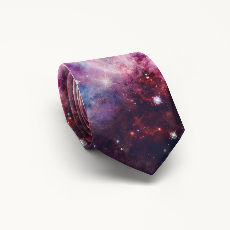 Purple Blue Galaxy Tie Outer Space Stars Necktie Night Sky - Etsy