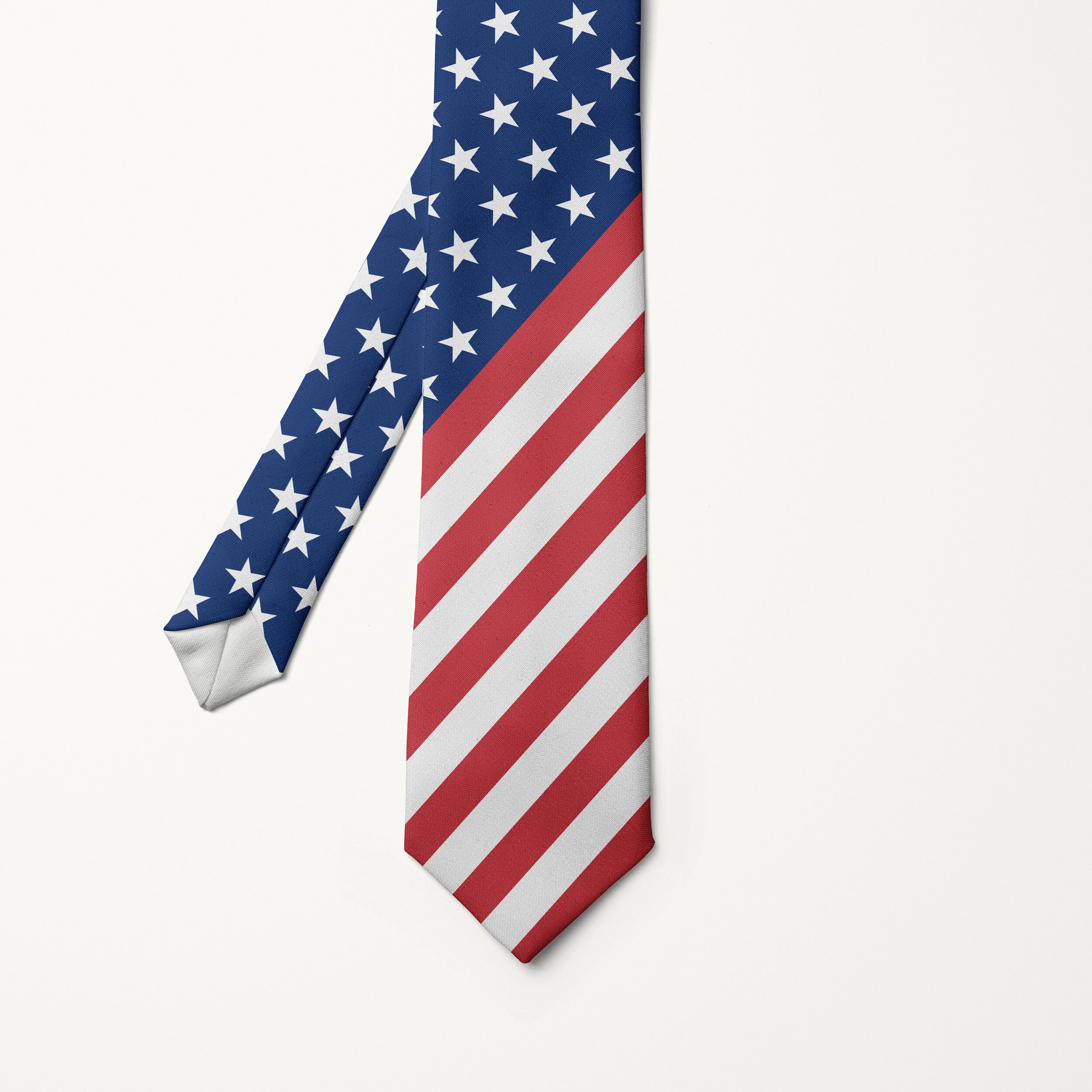 American Flag Tie Patriotic Necktie Stars and Stripes USA - Etsy