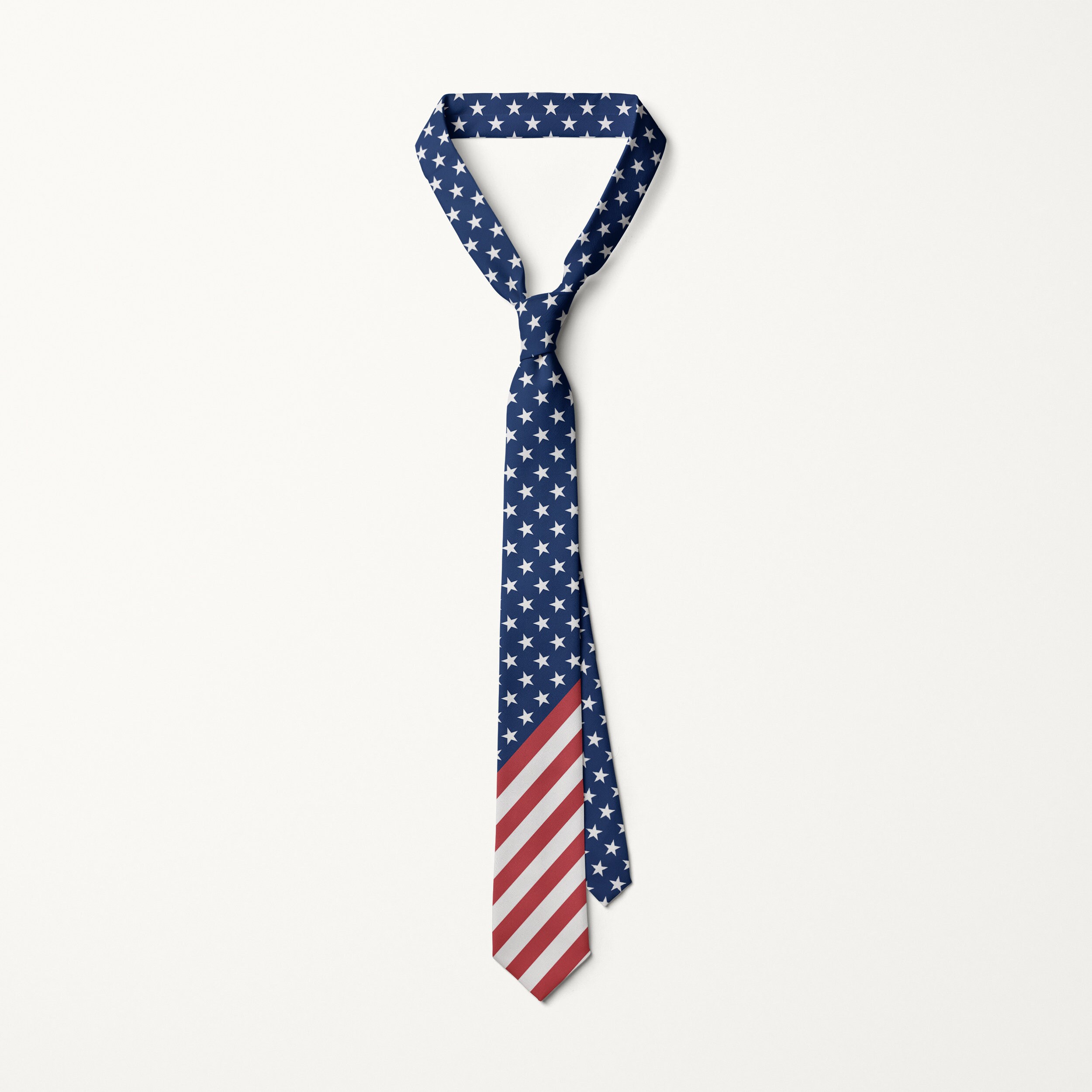 American Flag Tie Patriotic Necktie Stars and Stripes USA - Etsy