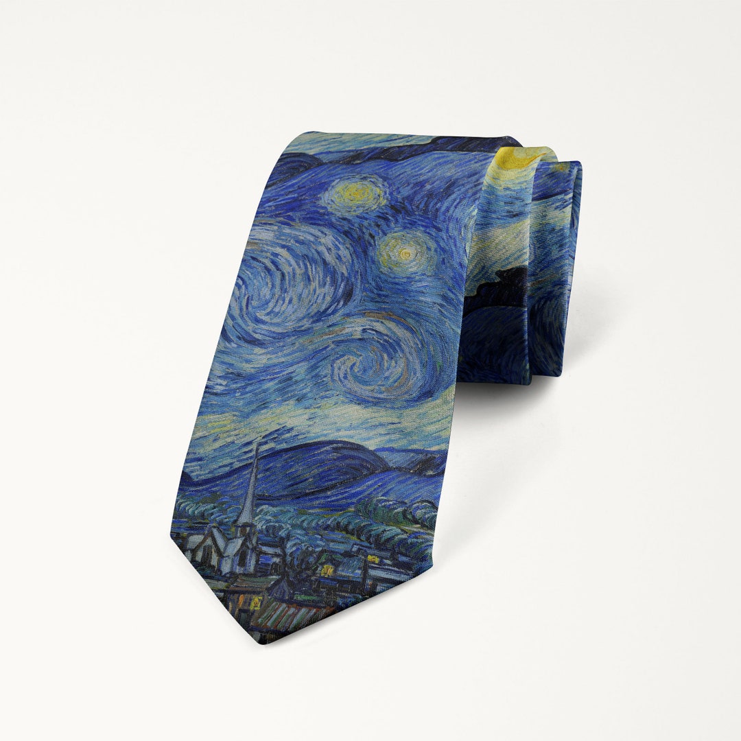 Vincent Van Gogh the Starry Night Tie, Artist Gift, Art Teacher Gift ...