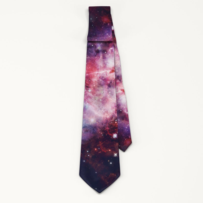 Purple Blue Galaxy Tie, Outer Space Stars Necktie, Astronomy Gift - Etsy