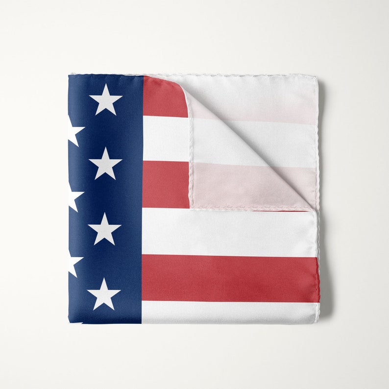 American Flag Pocket Square USA Flag Gift Stars and Stripes - Etsy