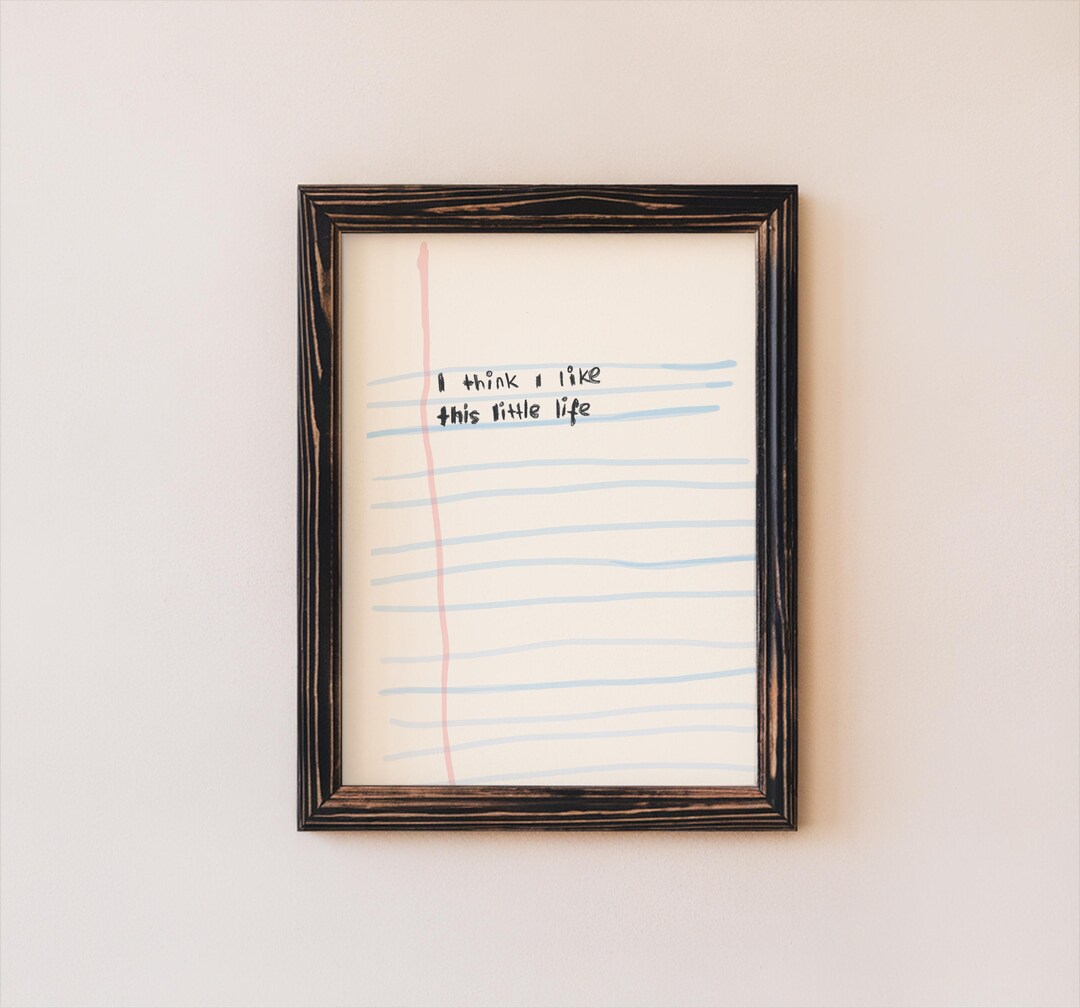 Typography Art Print: I Think I Like This Little Life (digital Download ...