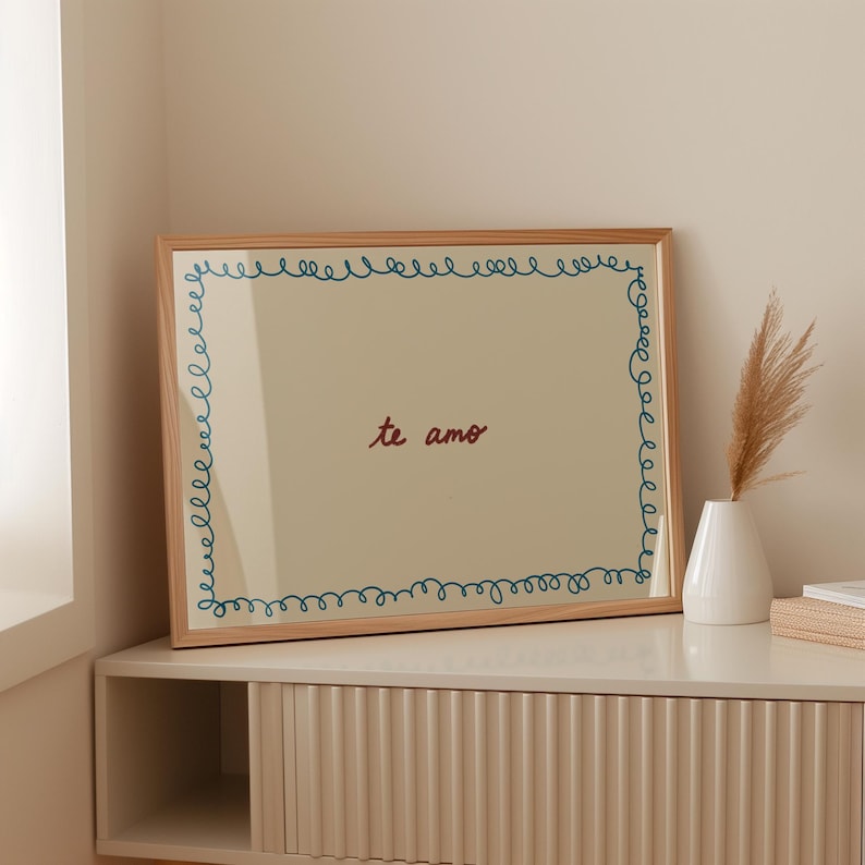 Te Amo Print – Hand Drawn Love Wall Art (digital Download) - Etsy UK