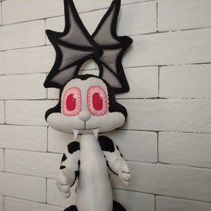 Banicule rabbit vampire. Bunny Bunnicula plush. It is a sample of the ...