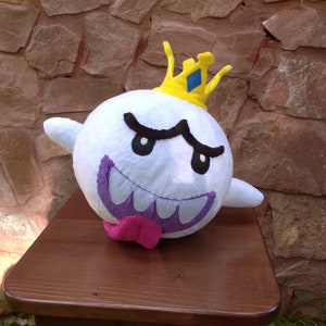 King Boo Plush Toy, Custom Mario Inspired Plushie - Etsy