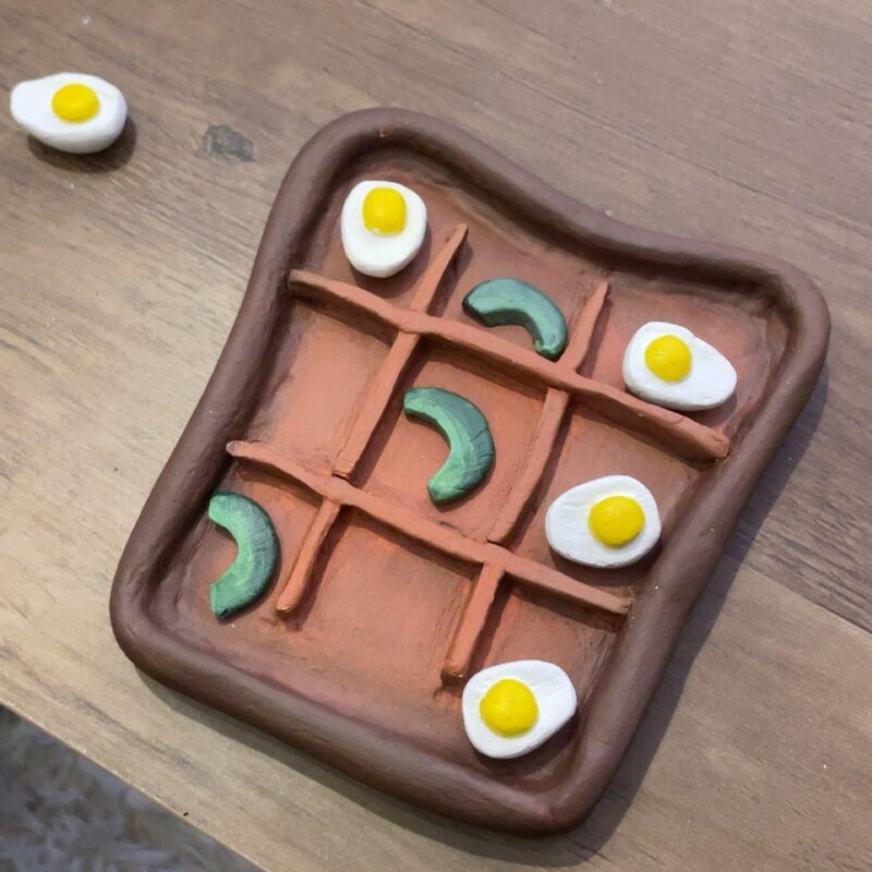 Clay Tic Tac Toe Board - Etsy