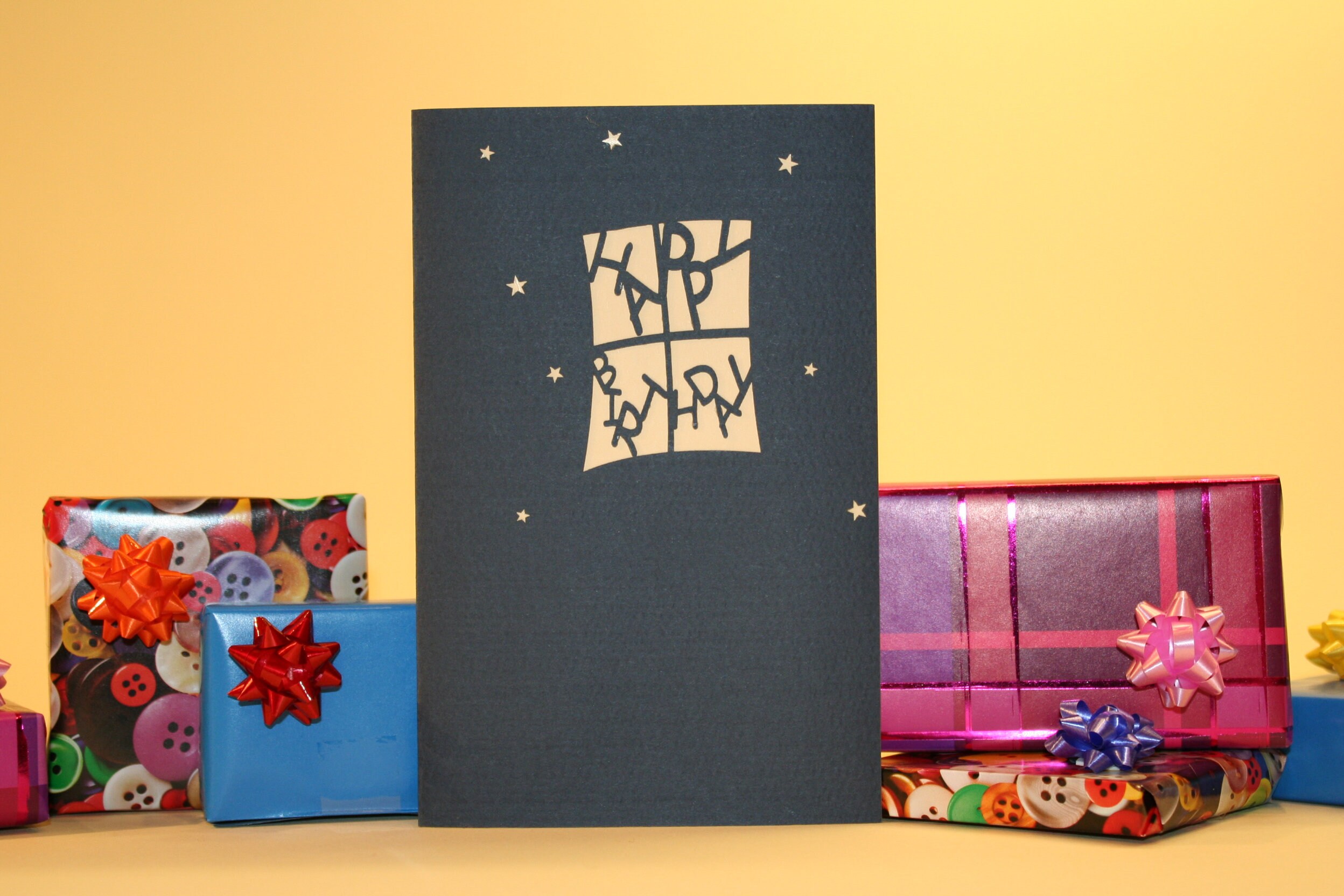 Birthday Card Wrapped Parcels Birthday Presents 3D Pop-up - Etsy