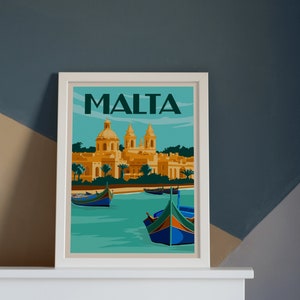 Vintage Malta Travel Poster - Printable - Etsy