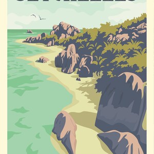 Vintage Seychelles Travel Poster - Instant Download - Etsy