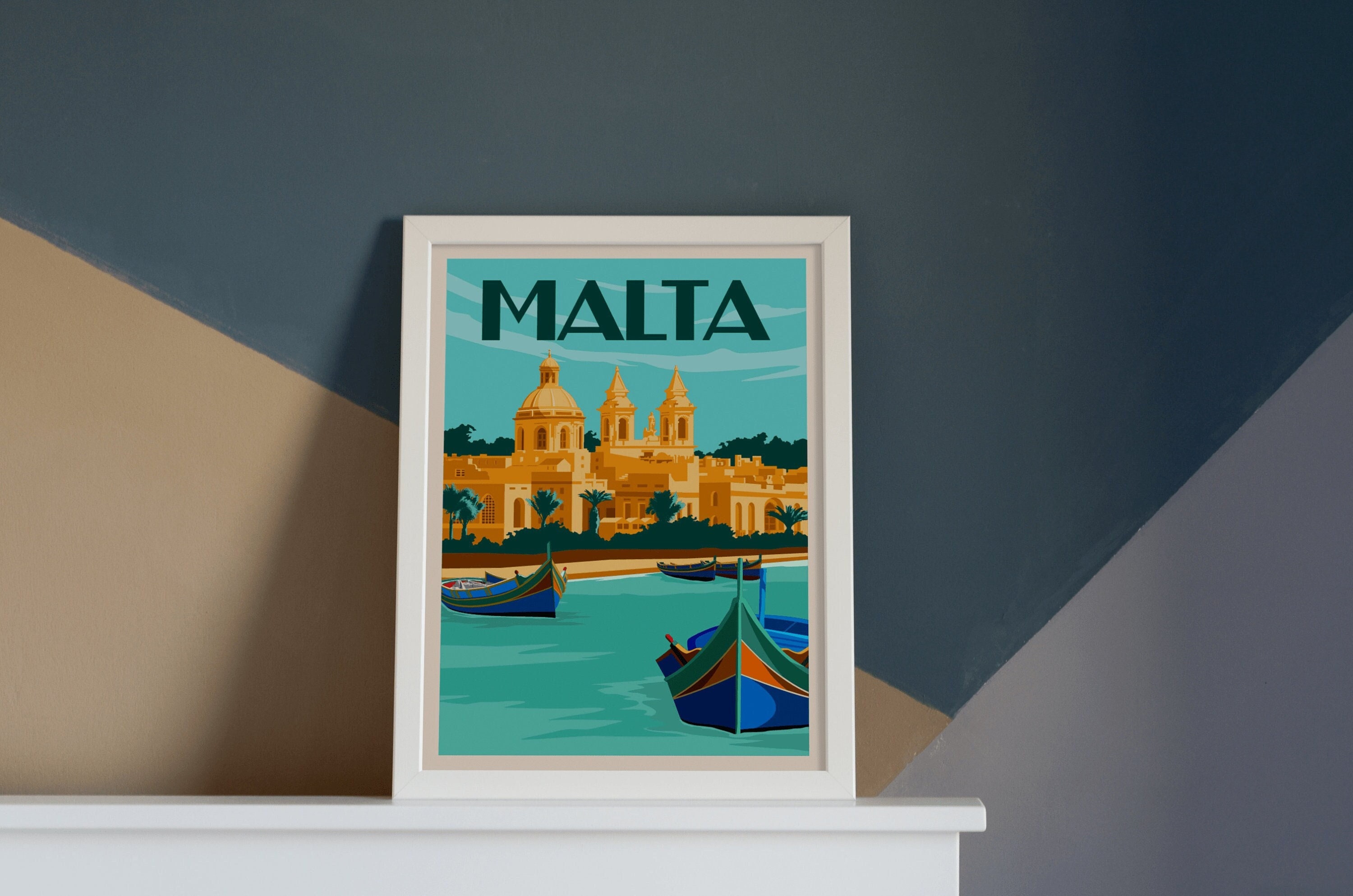 Vintage Malta Travel Poster Printable - Etsy