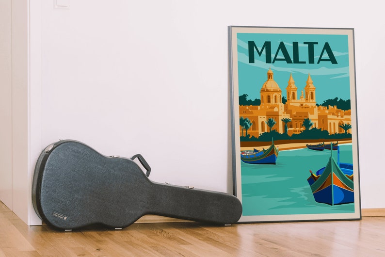 Vintage Malta Travel Poster - Printable - Etsy