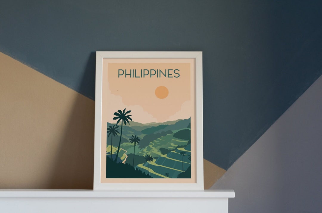 Philippines - Vintage Travel Poster - Instant Download - Etsy
