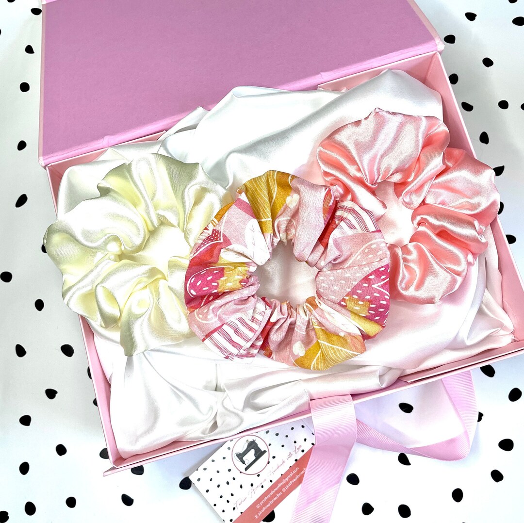 Scrunchies Gift Box Love Scrunchie Satin Scrunchies Patterned ...