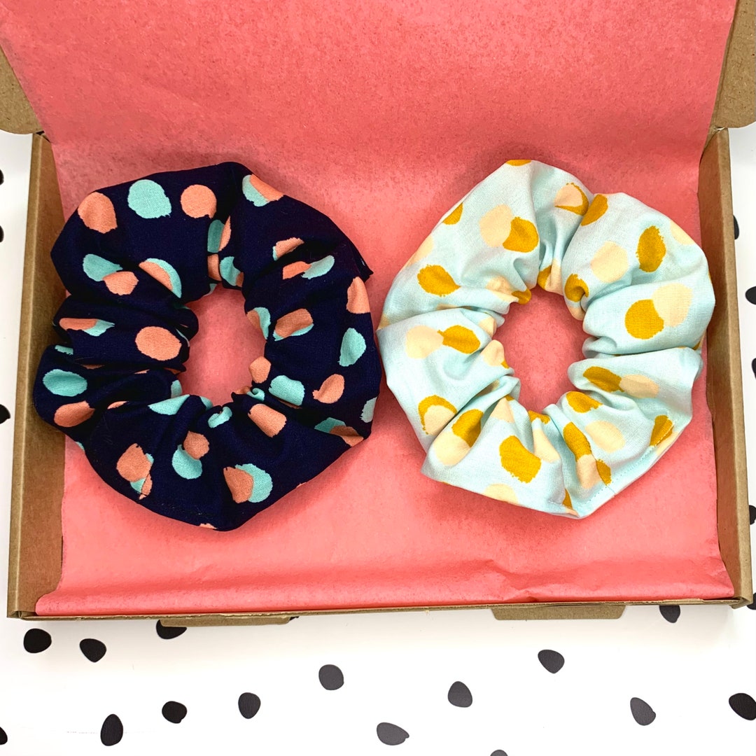 Scrunchie Box Dotty Scrunchies Scrunchie Set Hair - Etsy UK